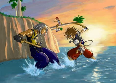 Kh Sunset Beach Final By Gts Kingdom Hearts Art Kingdom