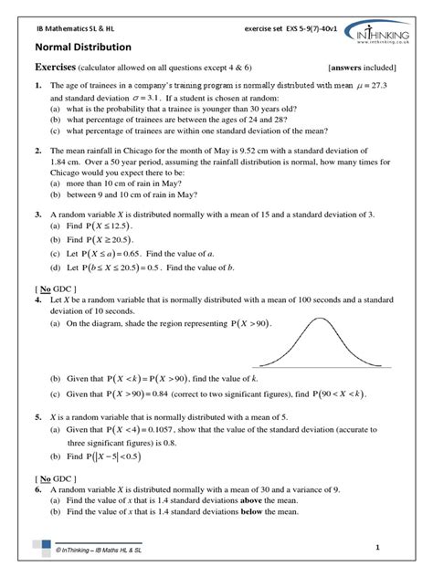 Normal Distribution Ws And Ms Pdf Standard Deviation Normal