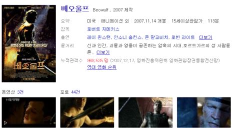 베오울프 2007 안소니 홉킨스 주연 안젤리나 졸리 주연 한글자막