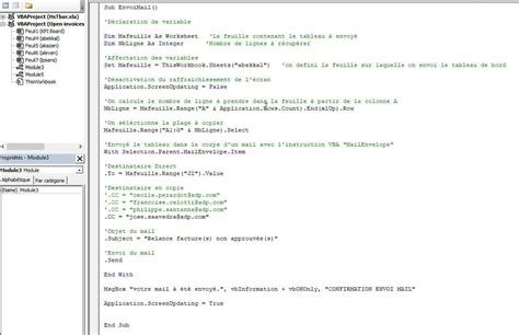 Vba Comment Envoyer Directement Depuis Excel Un Mail