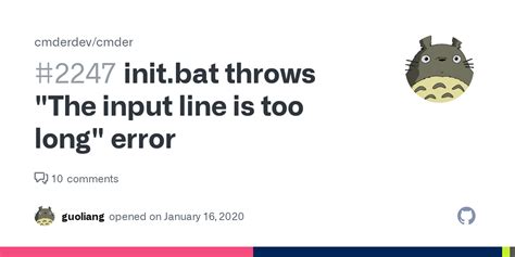 init bat throws the input line is too long error · issue 2247