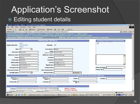 College Automation System Use In Institutions Pptx Computer Software And Applications