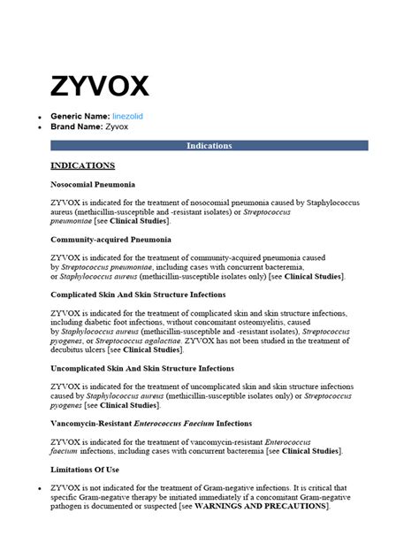 Zyvox Pdf Intravenous Therapy Microbiology