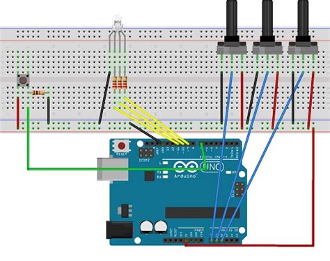 Смеситель цветов Rgb на основе Arduino