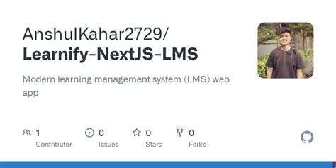 Github Anshulkahar2729learnify Nextjs Lms Modern Learning Management System Lms Web App