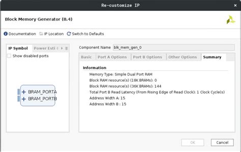 block ram map from rtl and generated from block memory generator