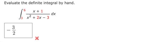 solved evaluate the definite integral by hand