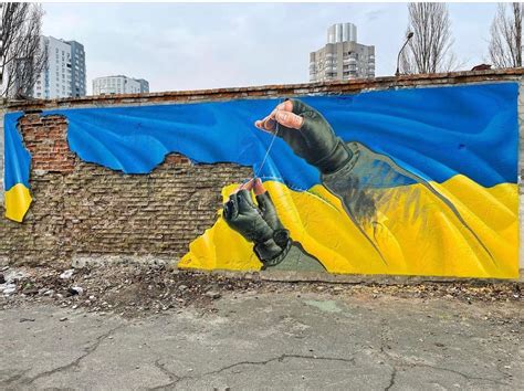 Sasha Korban Created This Mural A Few Days Ago In Kyiv And At That Time Nearby Were Battles