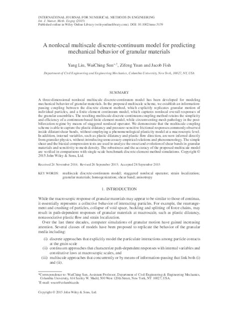 Pdf A Nonlocal Multiscale Discrete Continuum Model For Predicting
