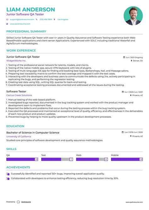 10 Software Qa Tester Resume Samples And Templates For 2025