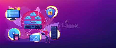 Virtualization Technology Abstract Concept Vector Illustration Stock