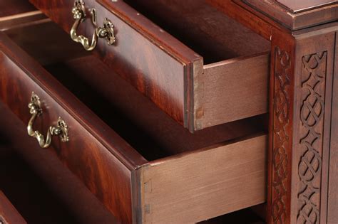 Henredon Chippendale Style Burled Wood Flip Top Server Everything But