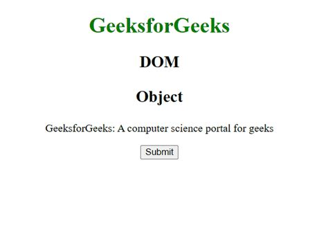 Html Dom Blockquote Object Geeksforgeeks