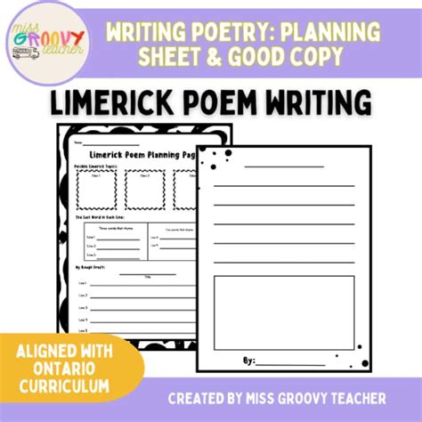 Limerick Poetry Worksheet Fun And Easy Writing Activity By Msgroovy