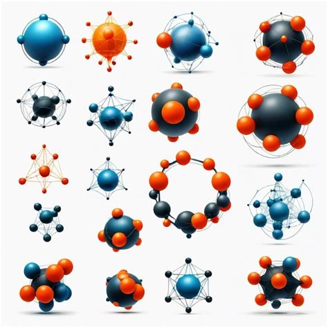 Nodes Vector Set White Background Isolated A High Qual Premium Ai Generated Vector