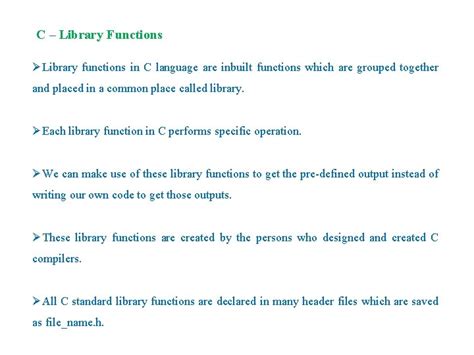 5 Functions Functions C Functions Are Basic Building