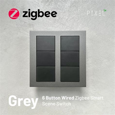 Zigbee 6 Button Smart Scene Switch Wired Works With Philips Hue Alexa Google Tuya Pixel Lx