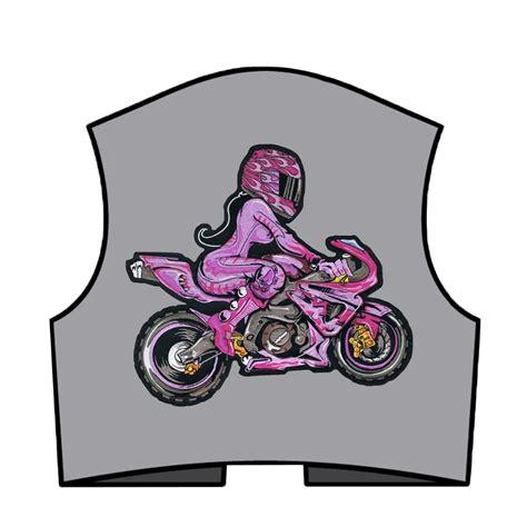 Розовый Байкер с розовой девочкой всадник вышитая Железная на спине куртка патч черная саржевая