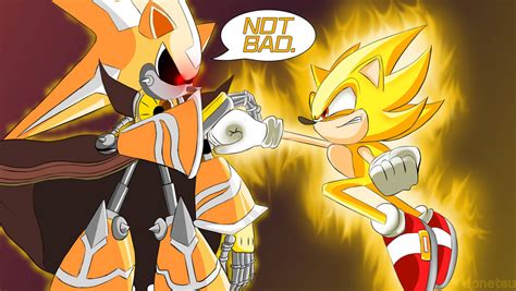 Super Sonic Vs Super Neo Metal Sonic By Garzaade000 On Deviantart