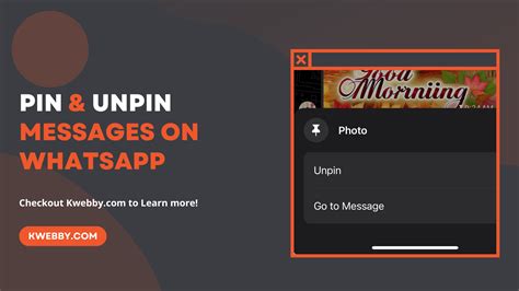 How To Pin Unpin Messages On WhatsApp All Devices Kwebby