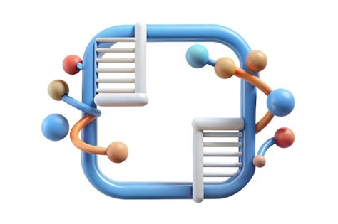 Minimalistic Flat Vector Illustration Of Ai Driven Algorithmic Border Frame Concept For Smart