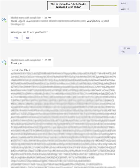 Teams Not Being Able To Render An Oauth Card · Issue 1300 · Microsoftbotbuilder Java · Github