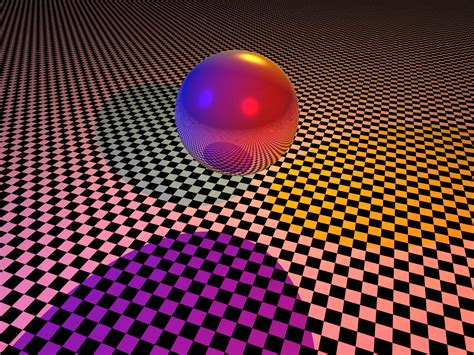 Reflected Sphere Povray Renderings