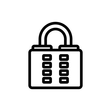 The Combination Of The Cipher Icon Vector Outline Illustration 9741783