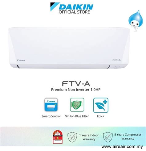 Daikin Premium Non Inverter Air Conditioner Ftv Ab R32 1 0hp Ftv28ab