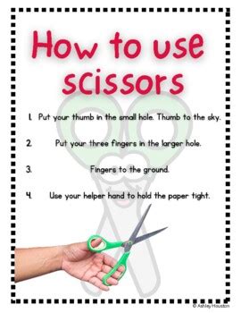 How To Use Scissors Scissor Rules Scissor Grasp Development Tpt