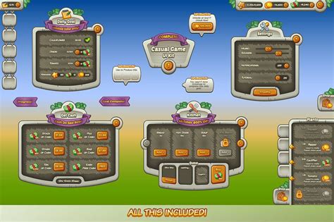 Complete Mobile Game UI Kit Behance