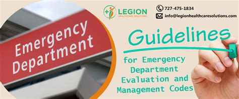 Guidelines For Emergency Department Evaluation And Management Codes