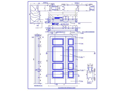 Typical Wood Door Frame Detail Dwg Autocad Drawing