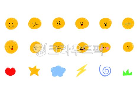 표정 감정 표현 웃음 슬픔 사진이미지일러스트캘리그라피 으엉이작가