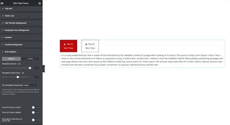 Tabstours Elementor Widget Settings Overview The Plus Addons For