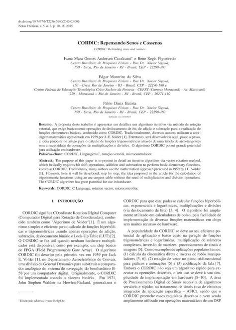 Pdf Cordic Repensando Senos E Cossenoscbpfindex Cbpf Br Publication Pdfs Nt00615 2015 12 03