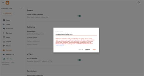 How To Add Custom Domain To Blogger