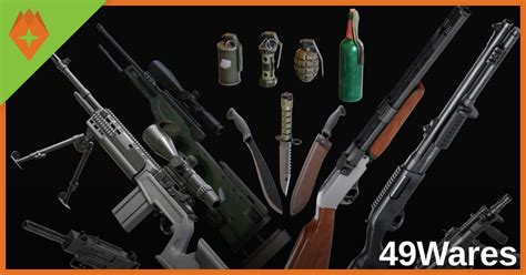 Pbr Firearms Animated Fps Weapons Pack 1 Complete Bundle 3d Guns