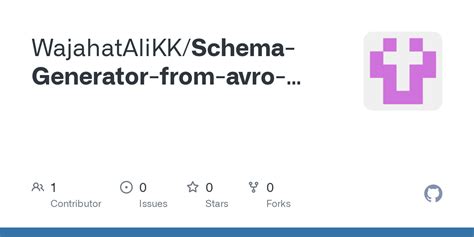 Github Wajahatalikkschema Generator From Avro Parquet Csv Json