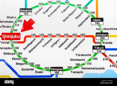 Asia Japan Tokyo Train Map Tokyo Railway Map JR Japan Railways