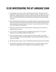 Investigating The AP Language Exam Tips Strategies And Results Course Hero