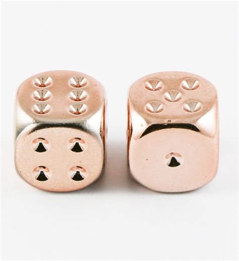 Metallic Plated D6 Dice Choose Color One Pair 16mm Six Sided Dice