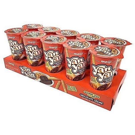 Meiji Yan Yan Dipping Sticks Chocolate Crme 2 Oz Pack Of 10