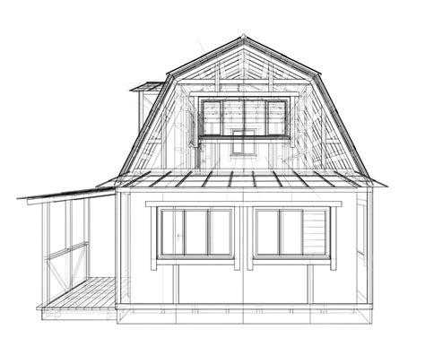 House Sketch Vector Rendering Of 3d Model Architecture Structure Vector Model Architecture