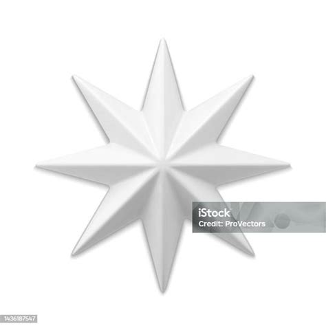 화이트 스타 3d 크리스마스 장식 디자인 벡터 일러스트 레이 션 0명에 대한 스톡 벡터 아트 및 기타 이미지 0명 3차원 형태 8 Istock