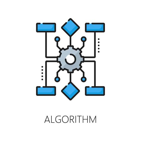 Ai Algorithm Machine Learning Technology Line Icon 44015294 Vector Art