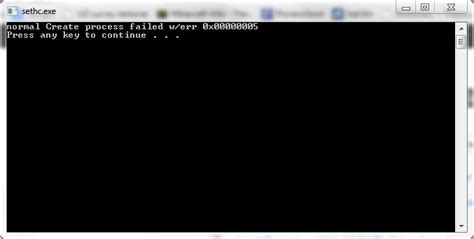 c createprocess access denied when invoked by sticky keys stack