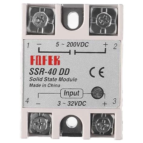 Relevador De Estado Sólido Ssr 40 Dd Relé 5 200vdc 40a Tecneu