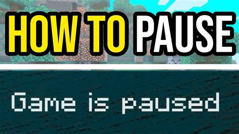 How To Pause In Minecraft Bedrock Youtube
