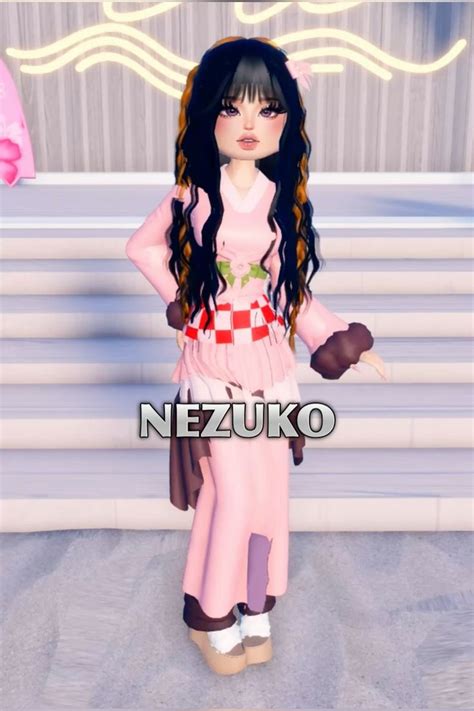 Demon Slayer Nezuko Outfit Idea In Dress To Impress🗡️🎀 Anime Cosplay Japanese Kawaii